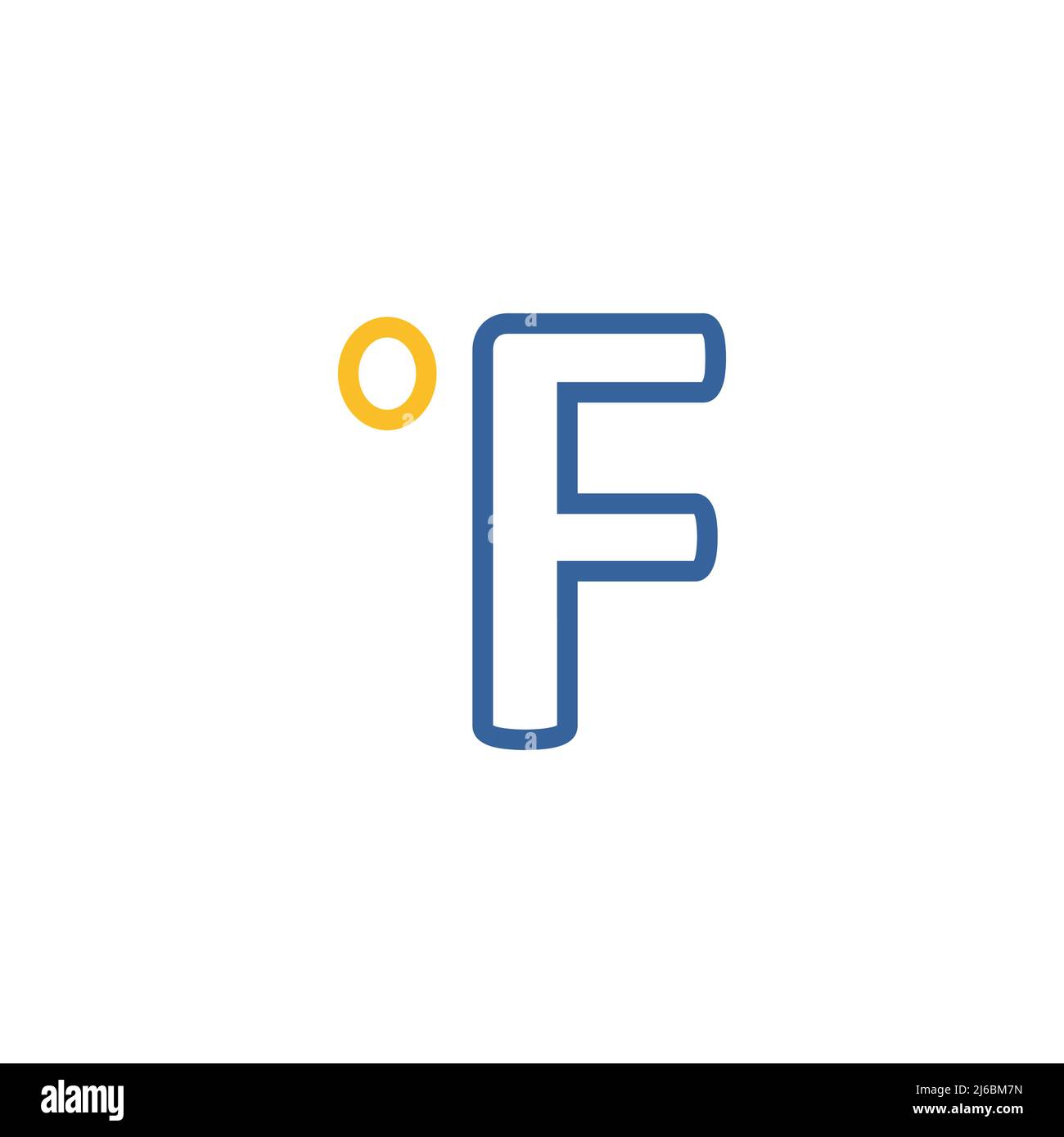 Fahrenheit degrees isolated vector icon. Meteorology sign. Graph symbol ...