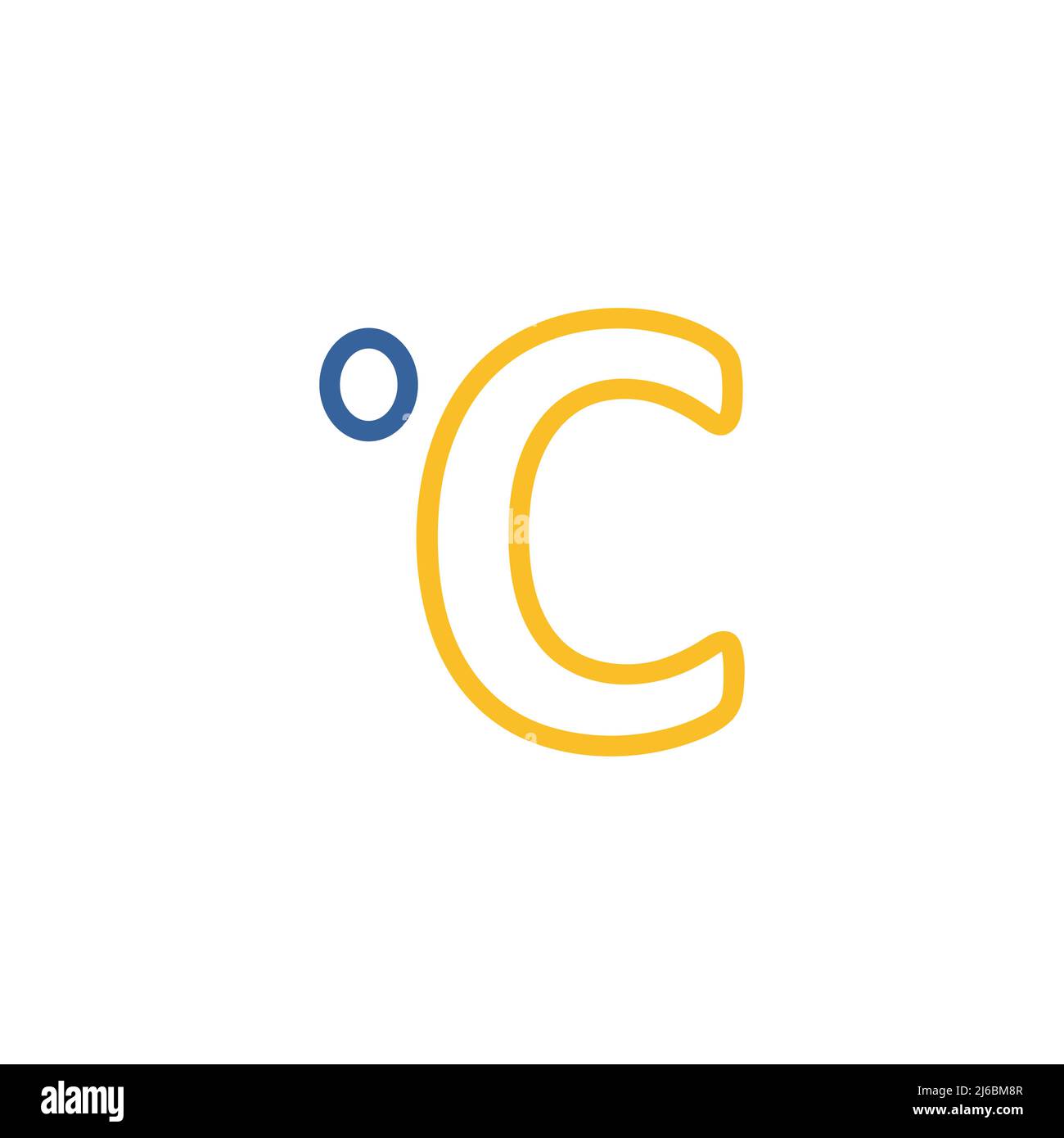 Celsius degrees isolated vector icon. Meteorology sign. Graph symbol ...