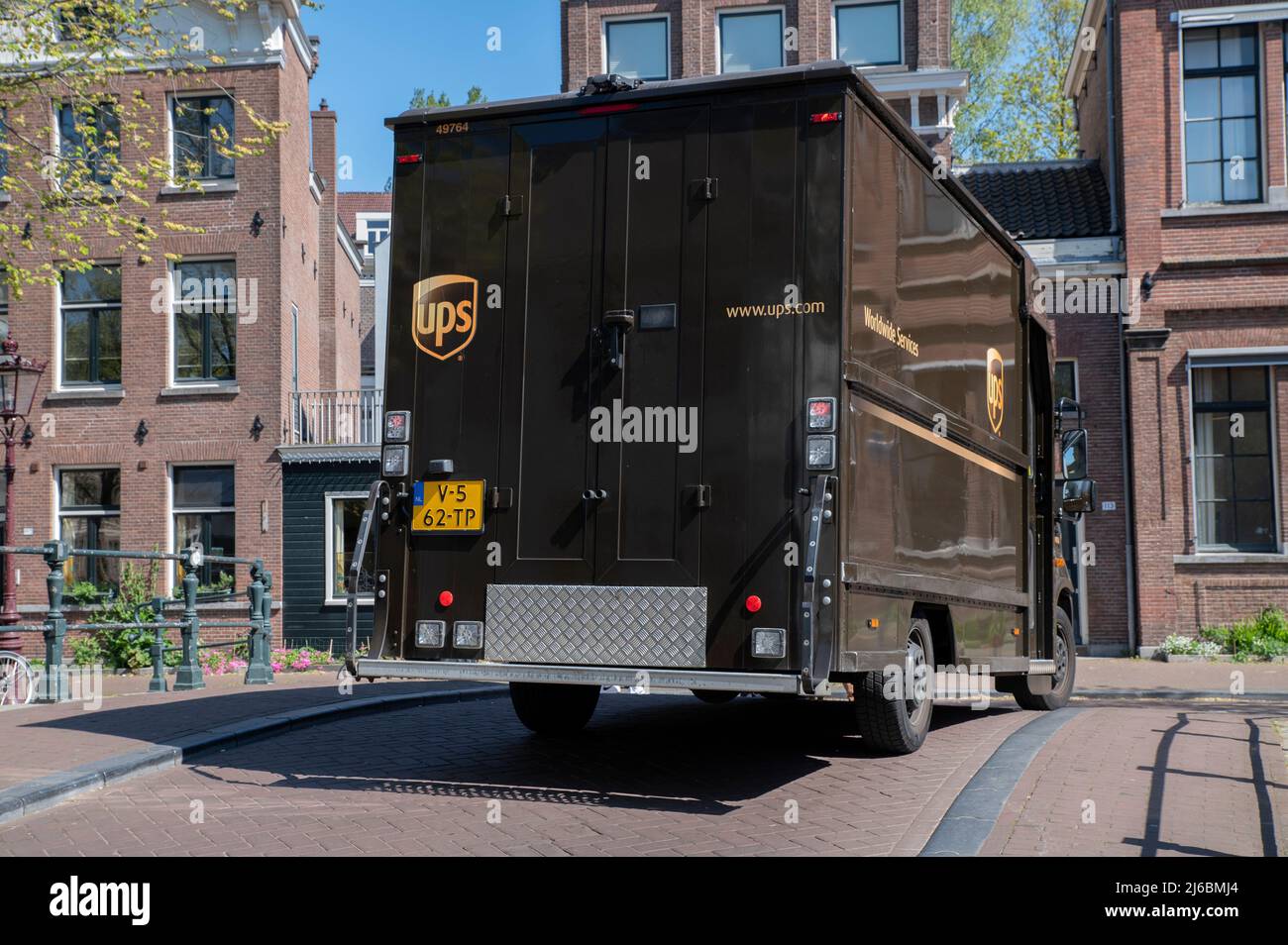 Backside UPS Company Truck At Amsterdam The Netherlands 21-4-2022 Stock ...