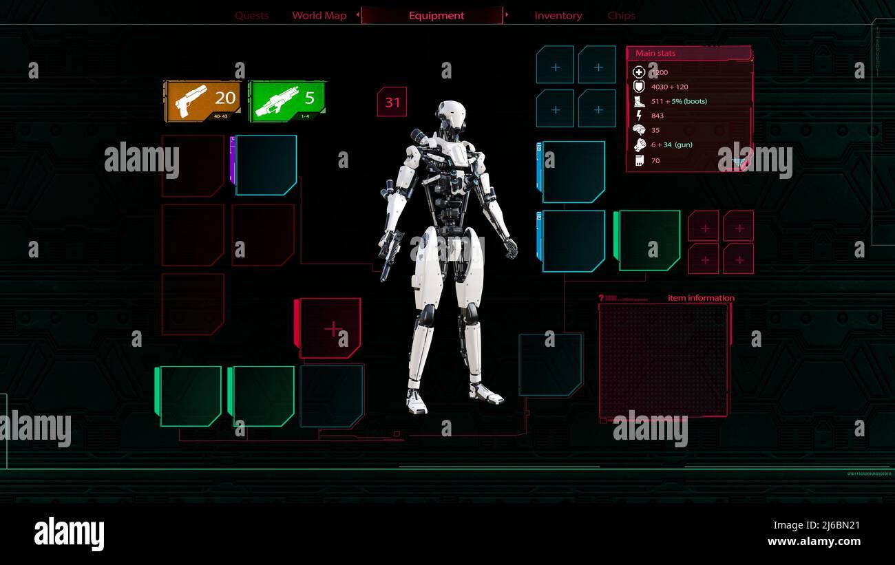 Cyberpunk interface hi-res stock photography and images - Alamy