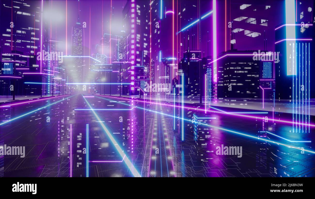 Abstract metaverse background. 3d render Stock Photo - Alamy