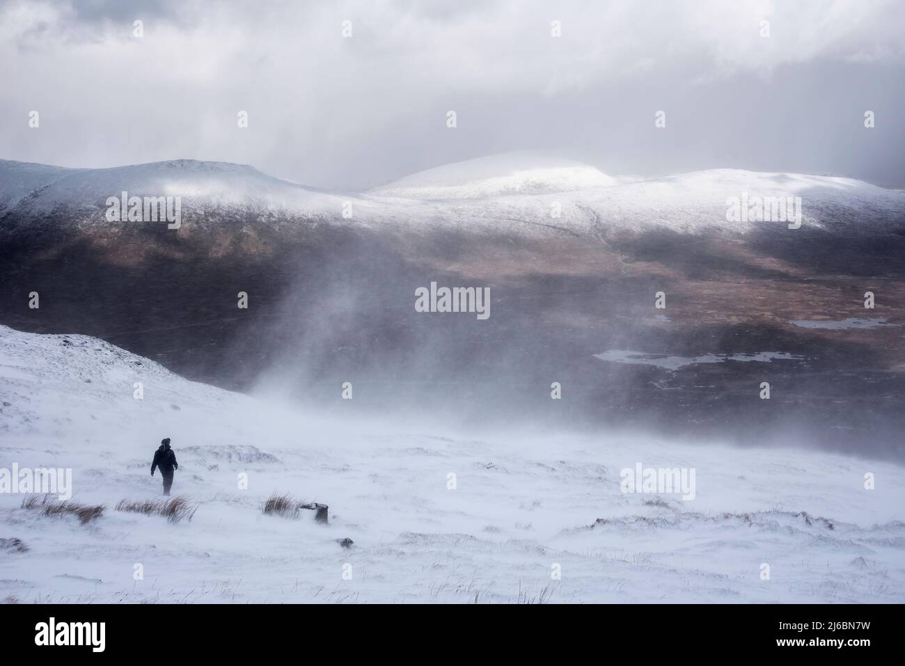 Beautiful Winter landscape image from mountain top in Scottish ...