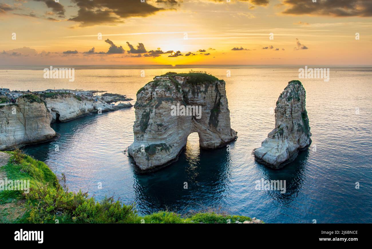 Rouchè rock, Beirut - Lebanon Stock Photo - Alamy