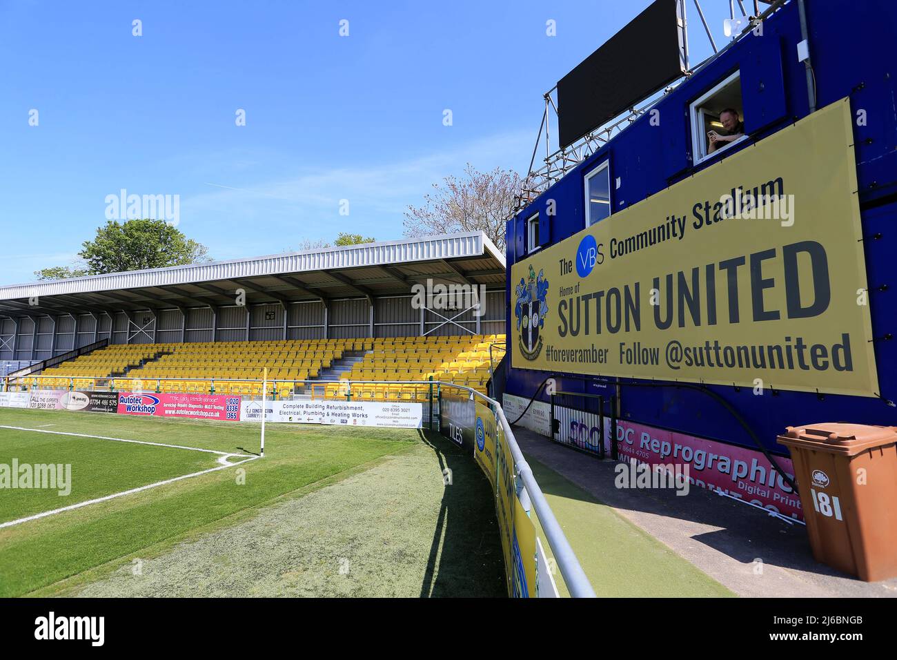 A general view of the new away stand recently installed Stock Photo - Alamy