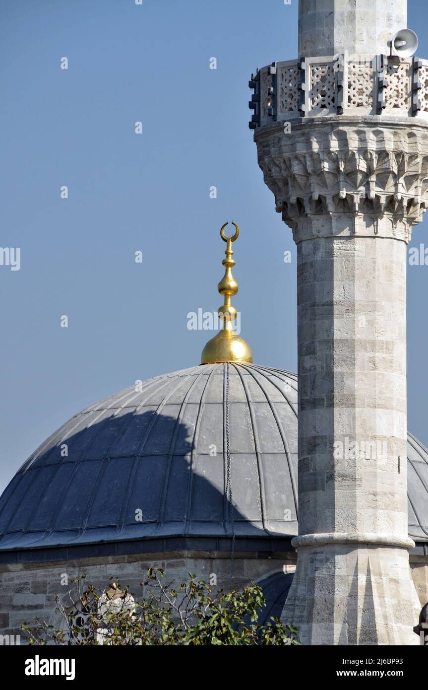 Ottoman style architecture, old mosques and minarets details, Istanbul ...