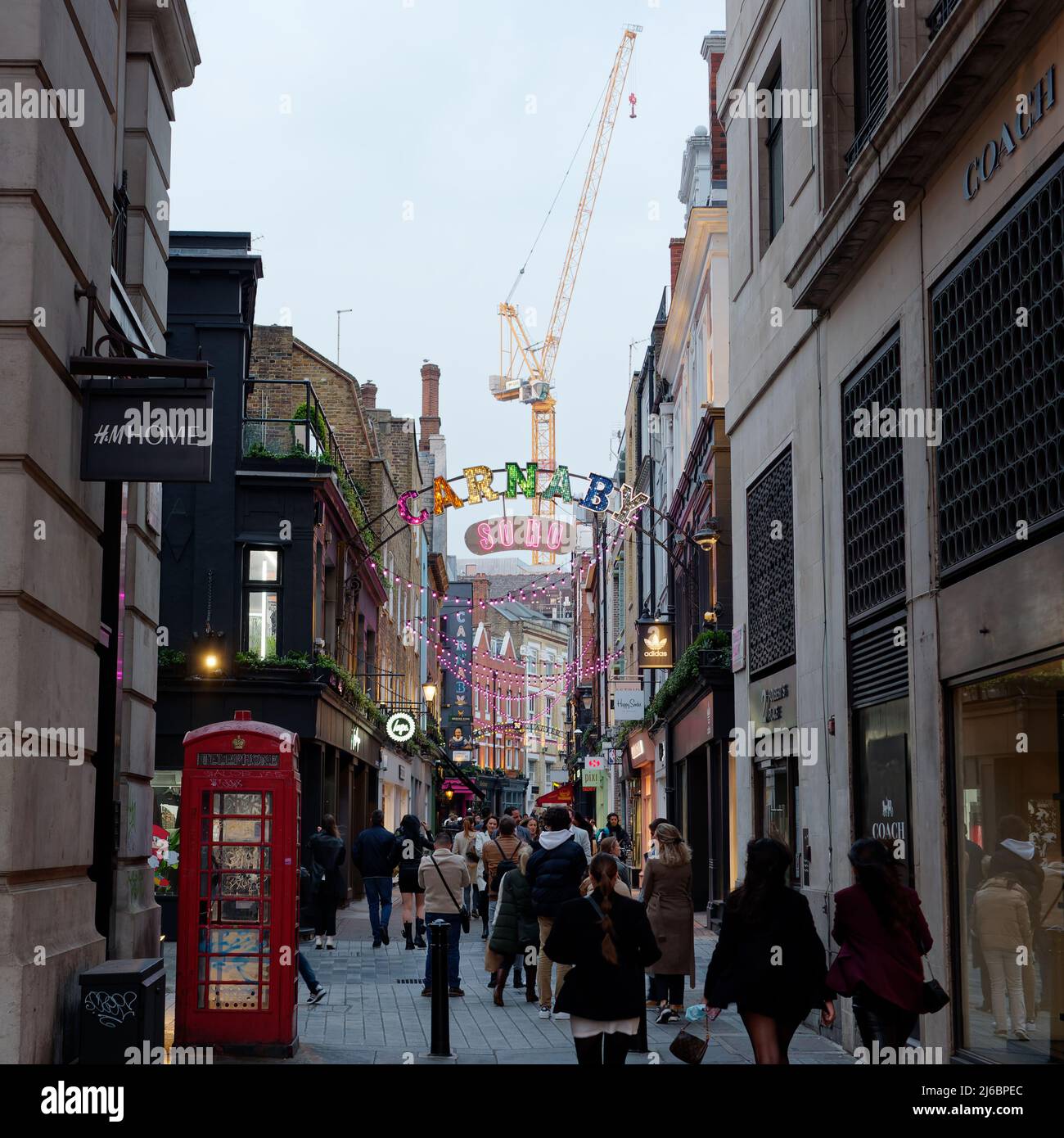 Phone box in soho hi-res stock photography and images - Alamy