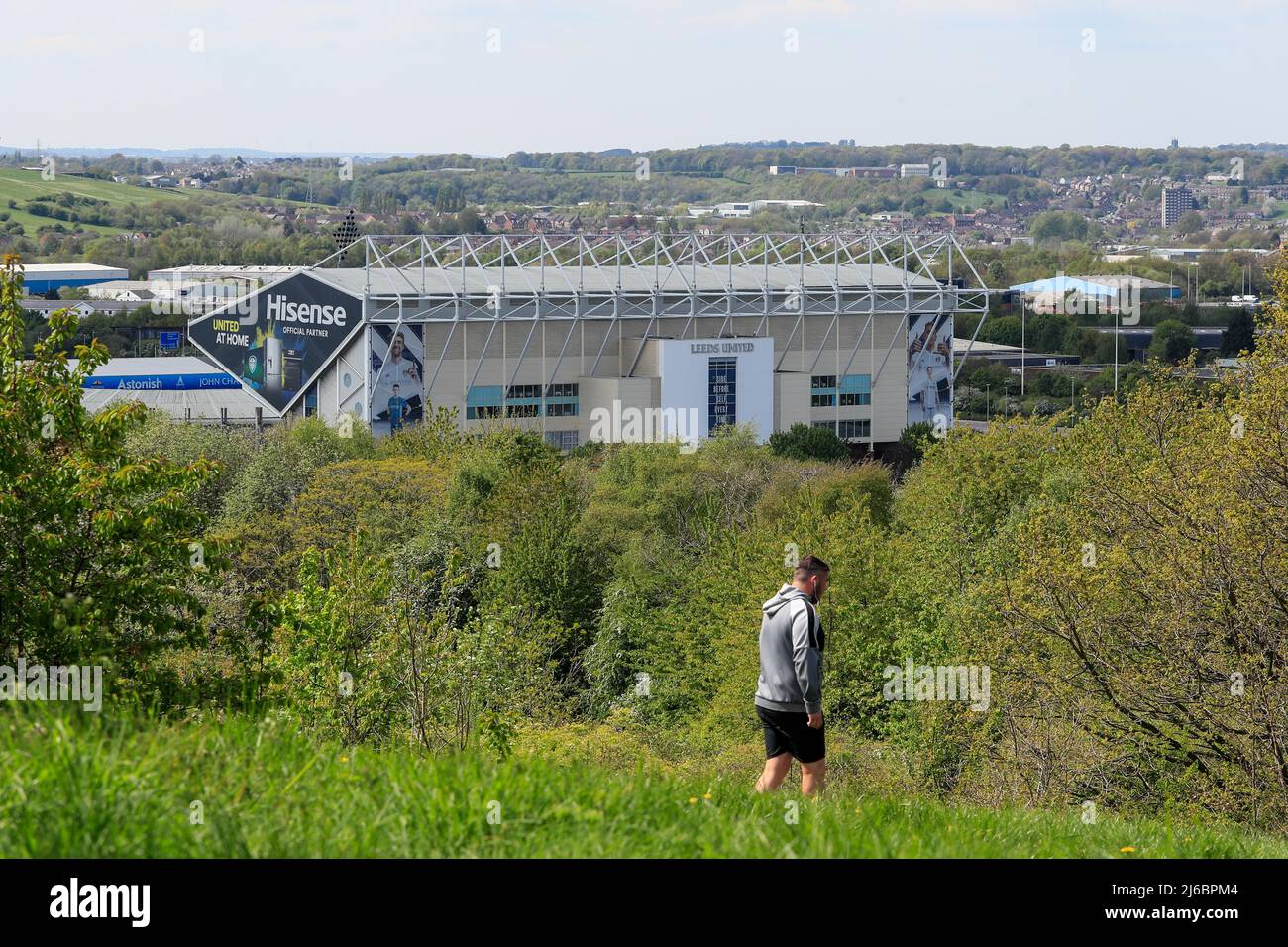 General view outside Elland Road Stadium ahead of today's game Stock ...