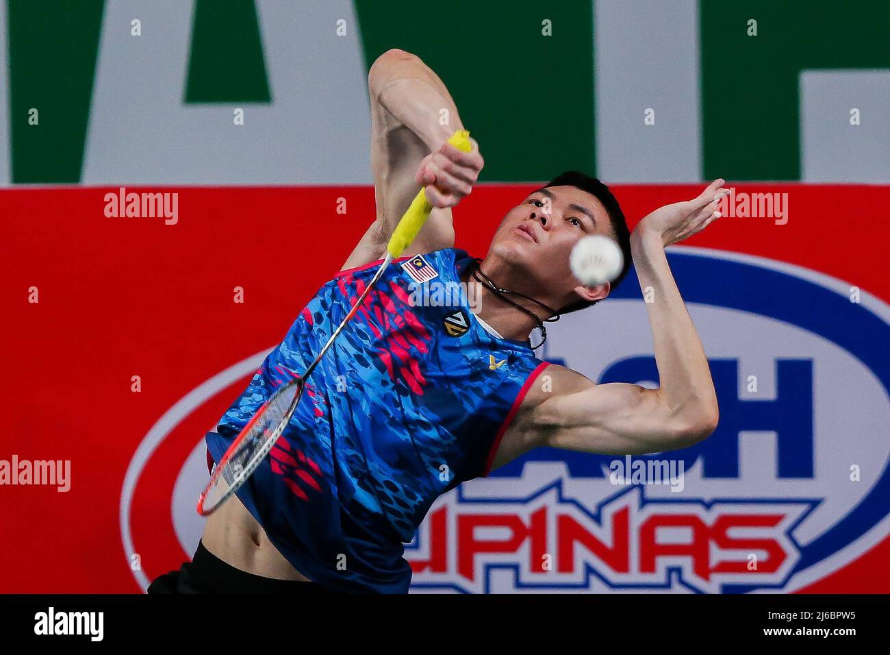 (220430) -- MANILA, April 30, 2022 (Xinhua) -- Lee Zii Jia of Malaysia ...