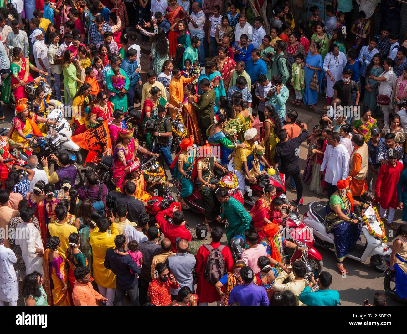 Mumbai, India - April 02, 2022: A beautiful indian females dressed in ...