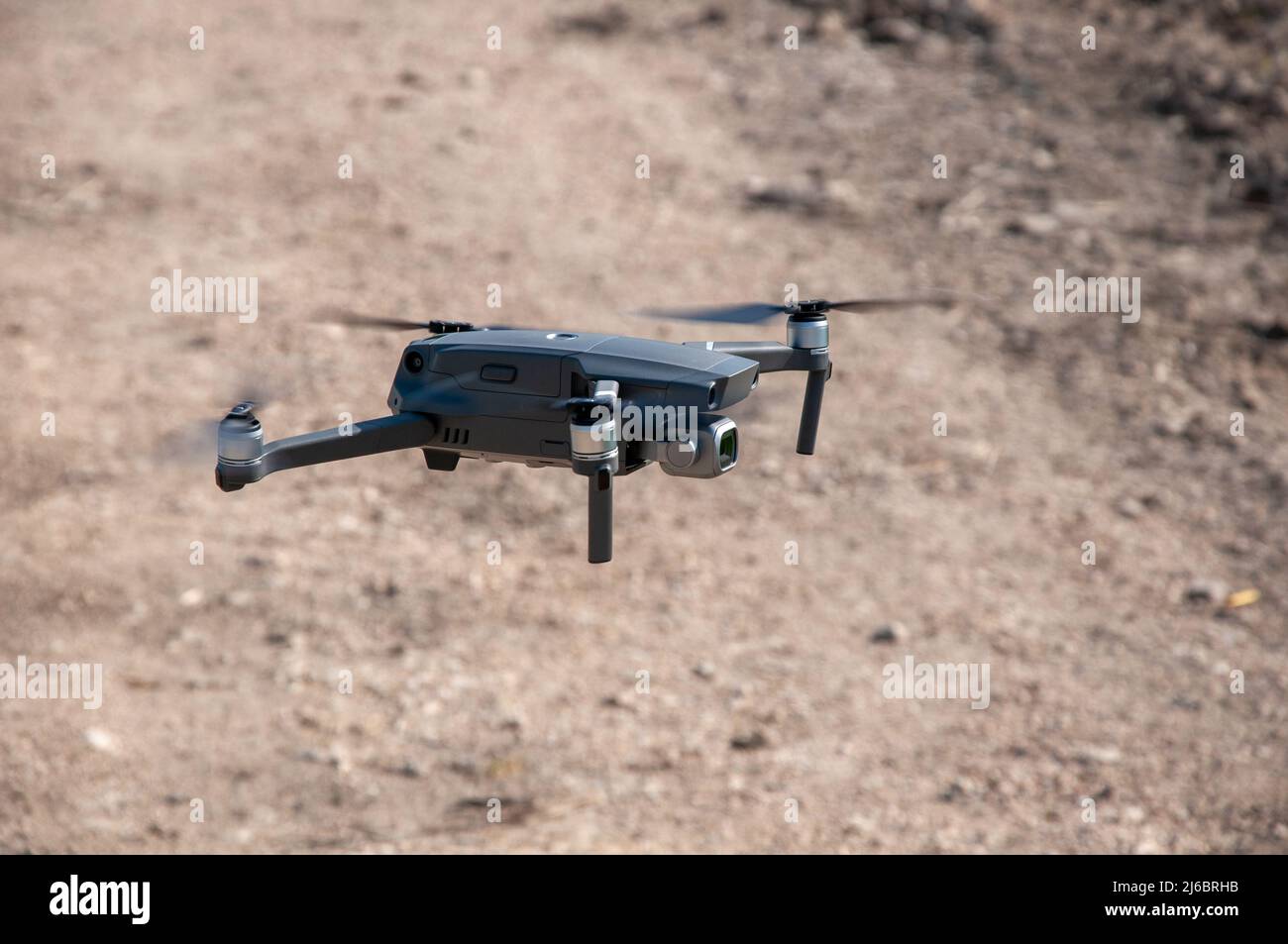 Aerial View Of Gray Drone Stock Photo - Alamy