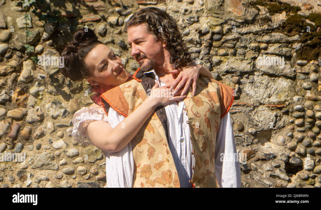 Darren Matthews and Jen Bell pose during the Shakespeare in Love ...