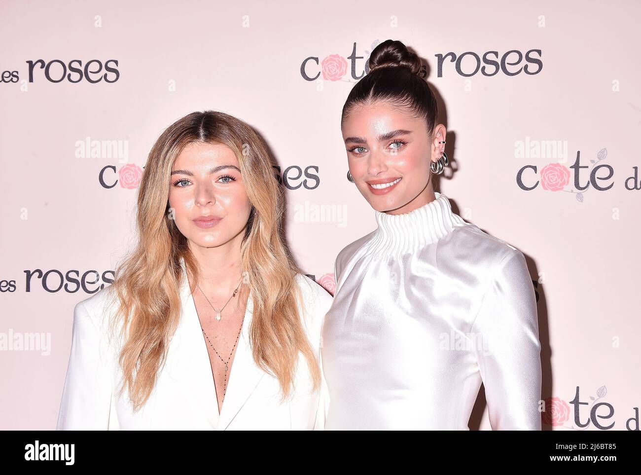 LOS ANGELES, CA - APRIL 29: (L-R) Emma Bertrand and Taylor Hill attend ...