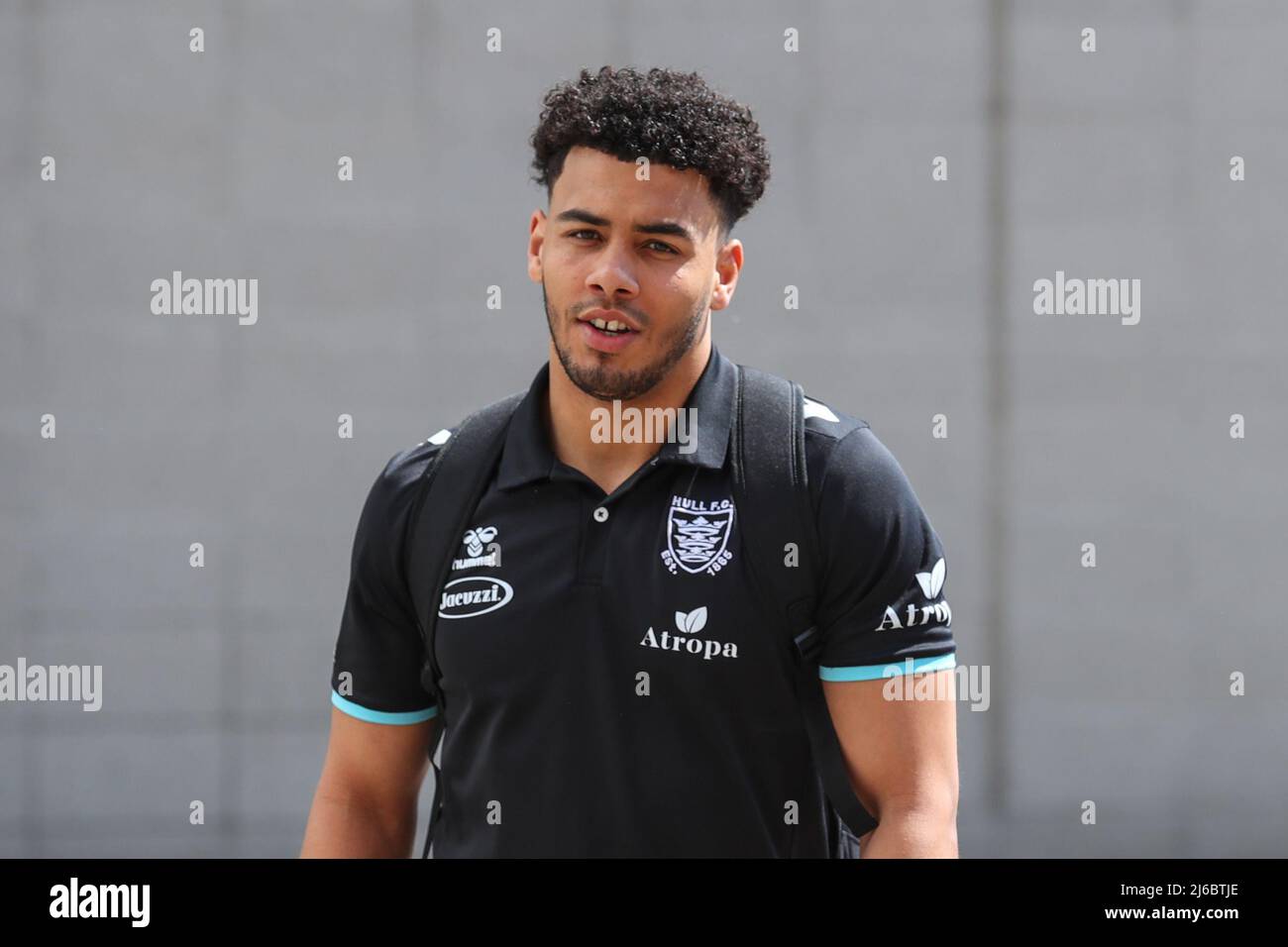Darnell McIntosh #5 of Hull FC arrives at the MKM Stadium Stock Photo ...