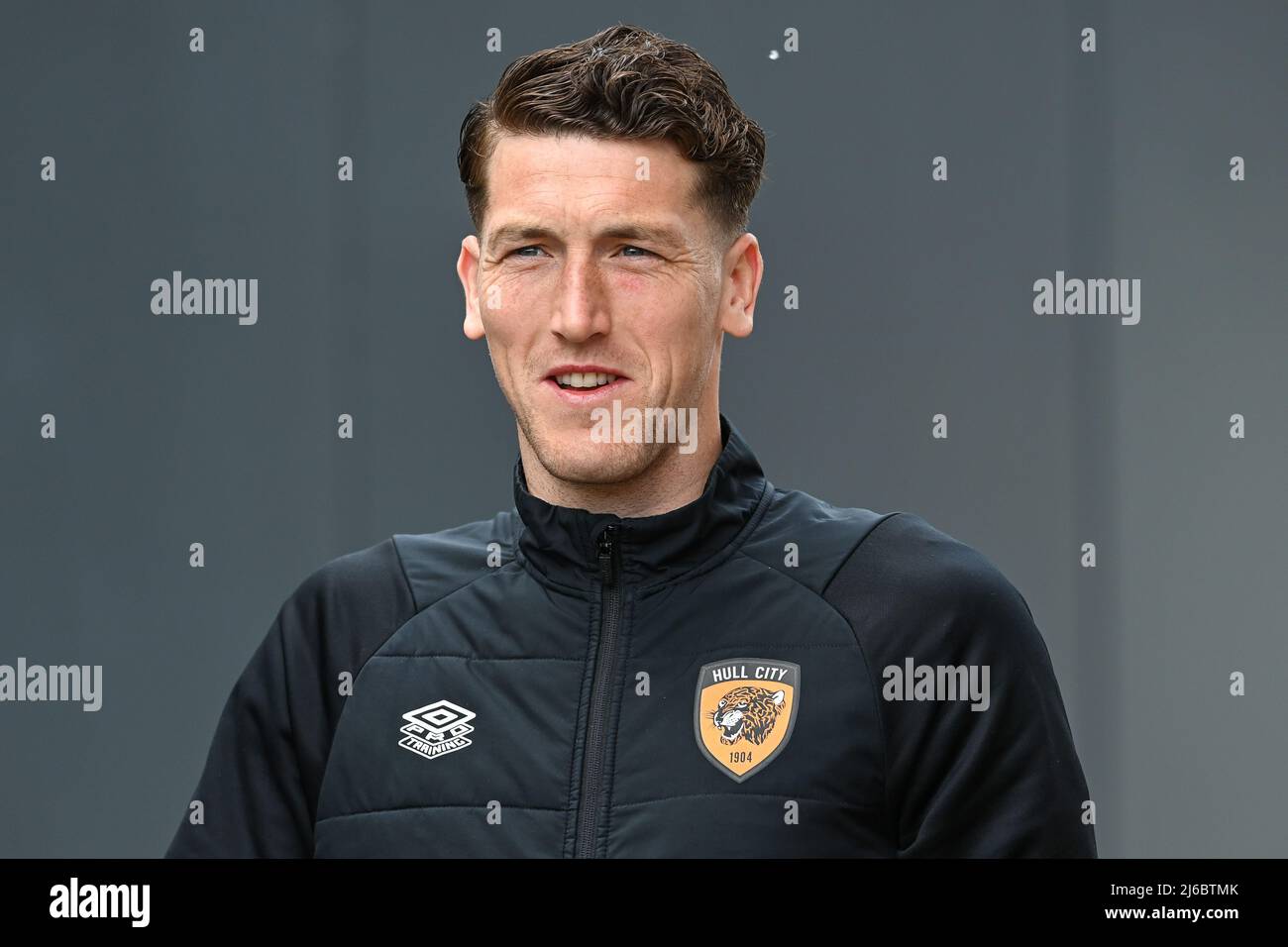 Richard Smallwood #6 of Hull City arrives at Ashton Gate Stadium, Home ...
