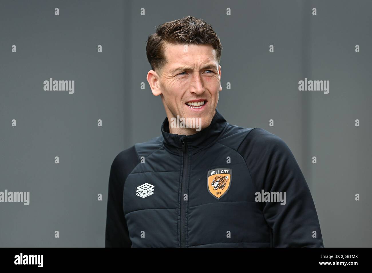 Richard Smallwood #6 of Hull City arrives at Ashton Gate Stadium, Home ...