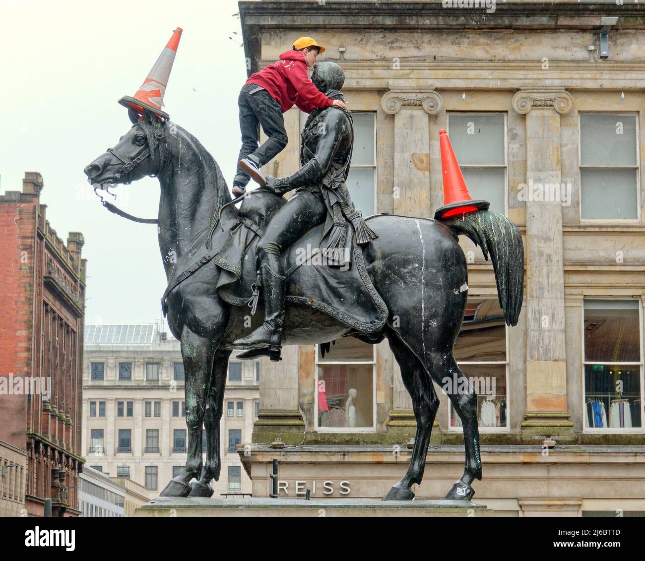 Glasgow, Scotland, UK 30th April, 2022. Controversial slave statues in ...