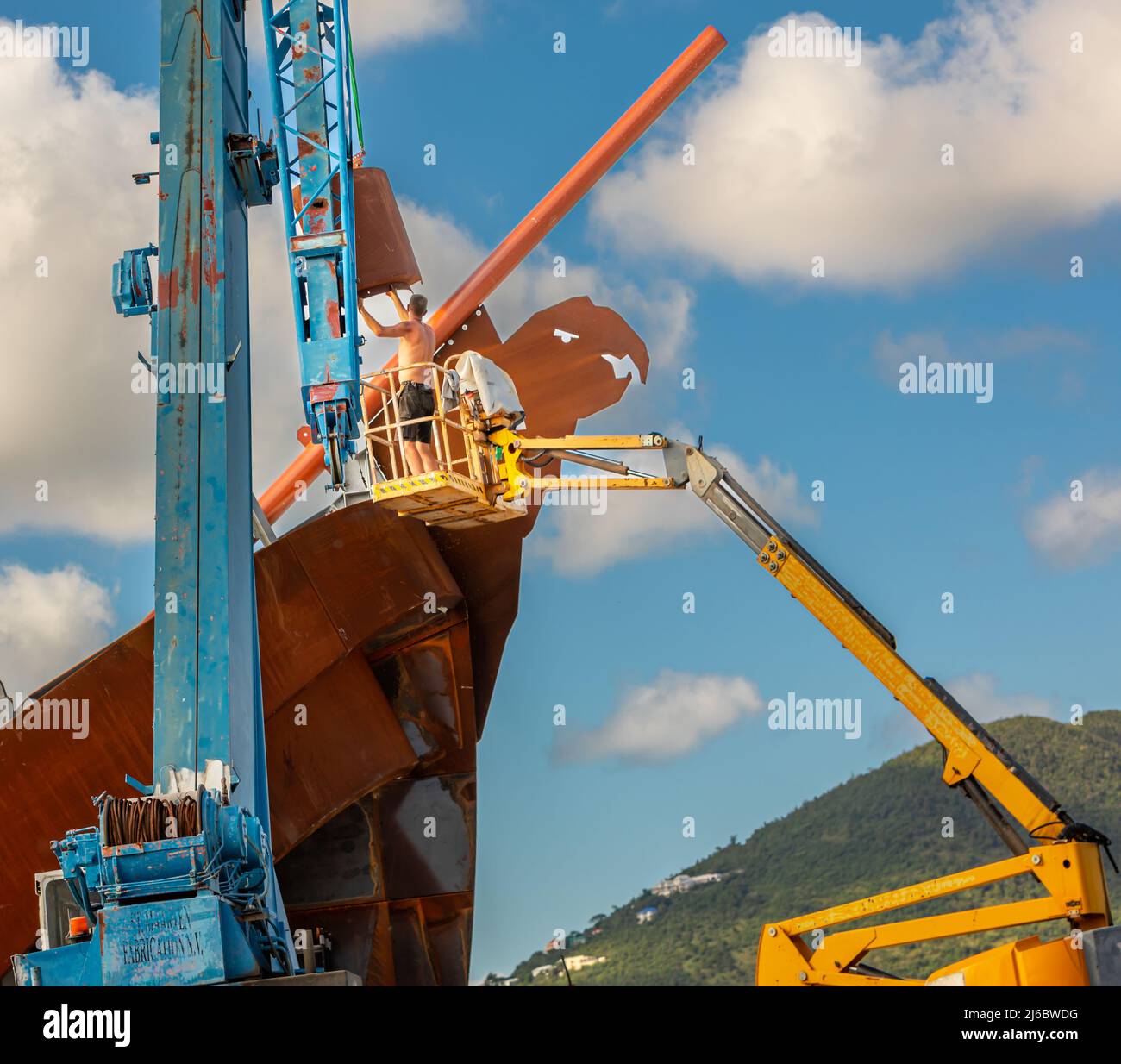 The Rusty Parrot in Sint Maarten Stock Photo - Alamy