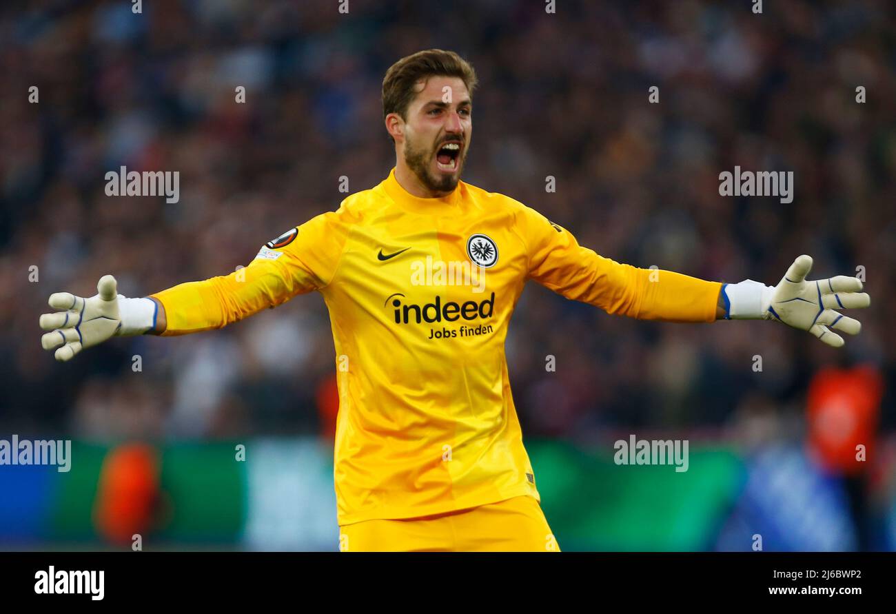 LONDON, ENGLAND - APRIL 28: Kevin Trapp of Eintracht Frankfurt ...