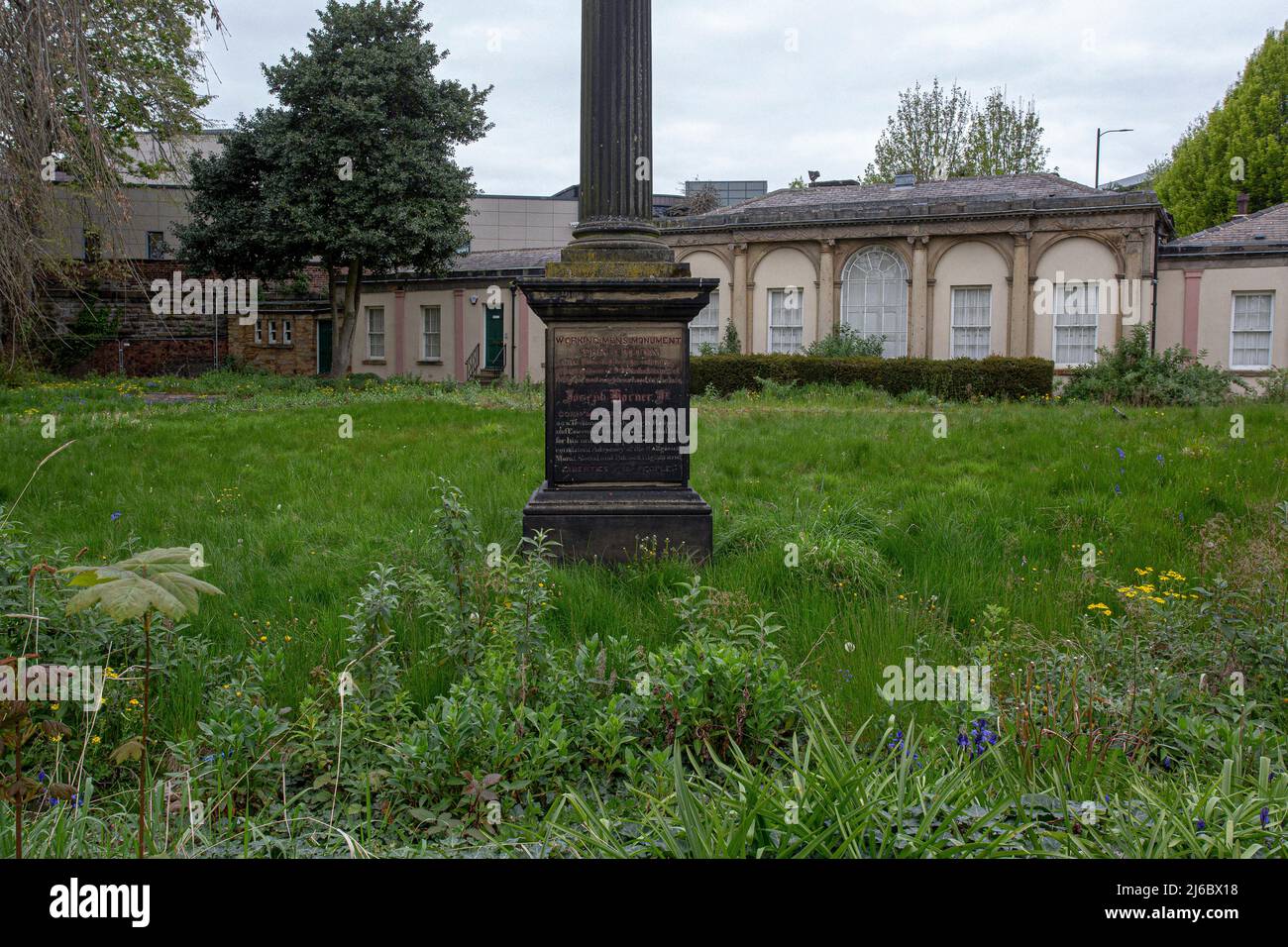 The Orangery, Back Lane, Wakefield and the monument to Joseph Horner ...