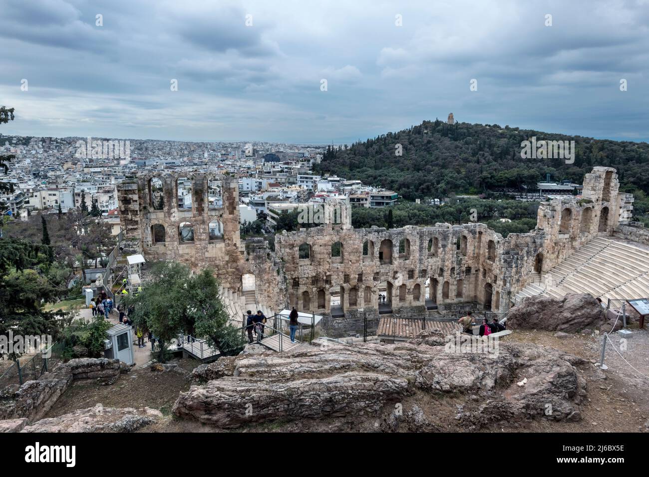 Athens, Acropolis, theatre of Dionysus Stock Photo - Alamy
