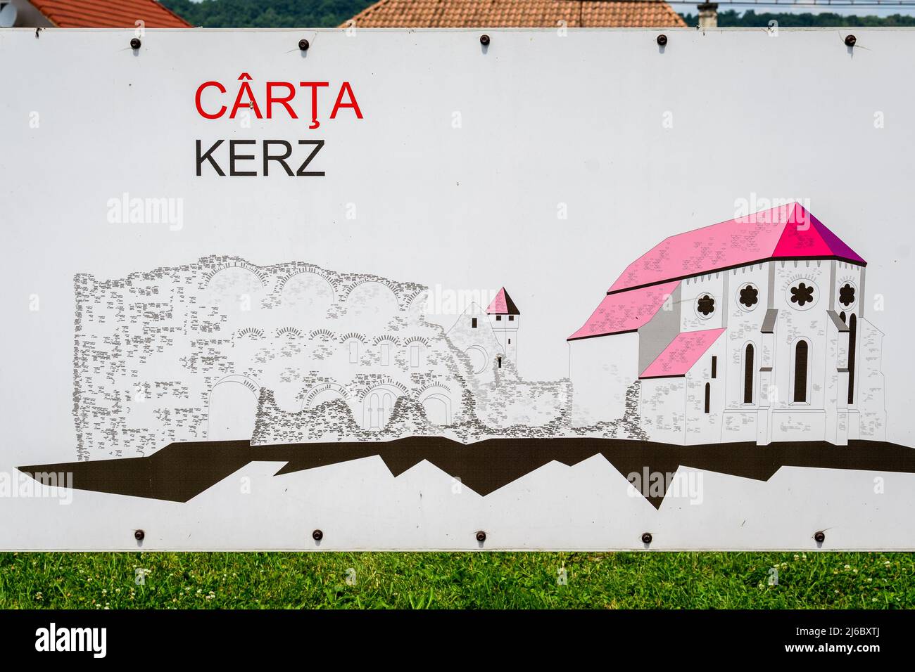 The ruins of the Carta Cistercian (Benedictine) monastery (Manastirea ...