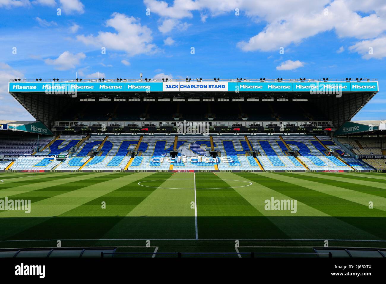 A ‘Yorkshire’ display is made up in the East Stand using coloured paper ...