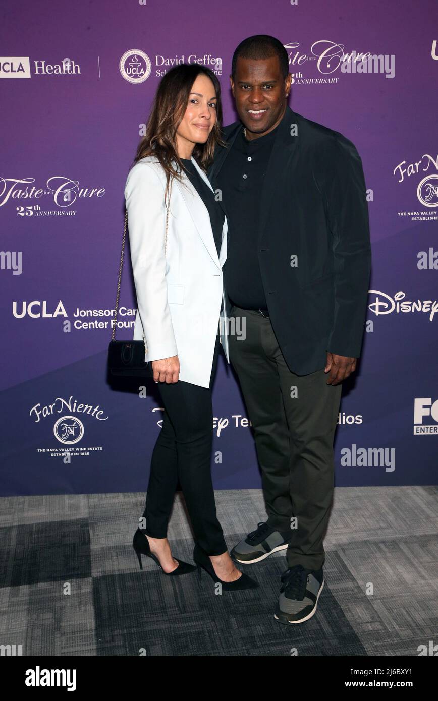 CENTURY CITY, CA - APRIL 29: Brian Dobbins, Sandra Arend, at the Taste ...