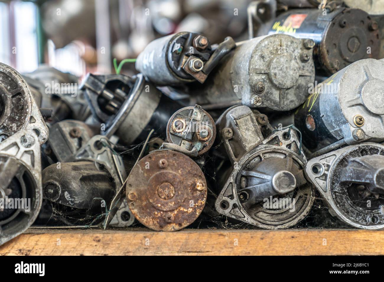 parts of dismantled cars at the car wreck Stock Photo - Alamy
