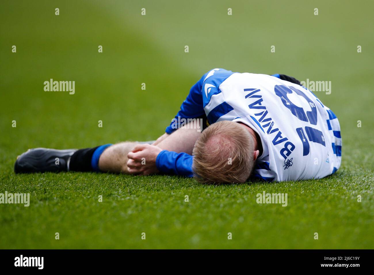 Barry Bannan #10 of Sheffield Wednesday goes down with an injury in ...
