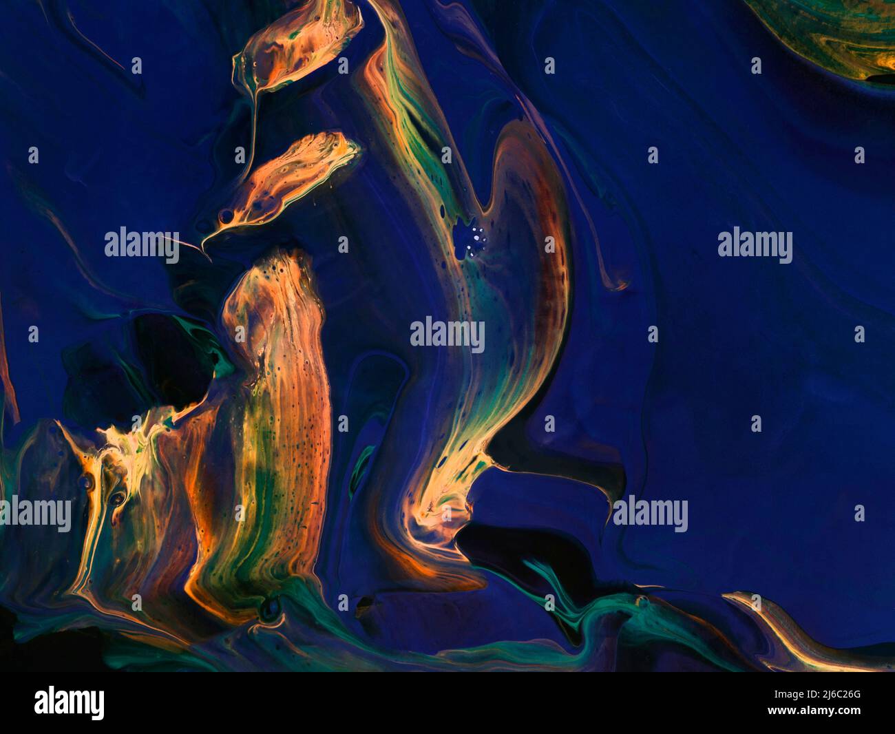 Abstract blue green drawing ink hi-res stock photography and images - Alamy