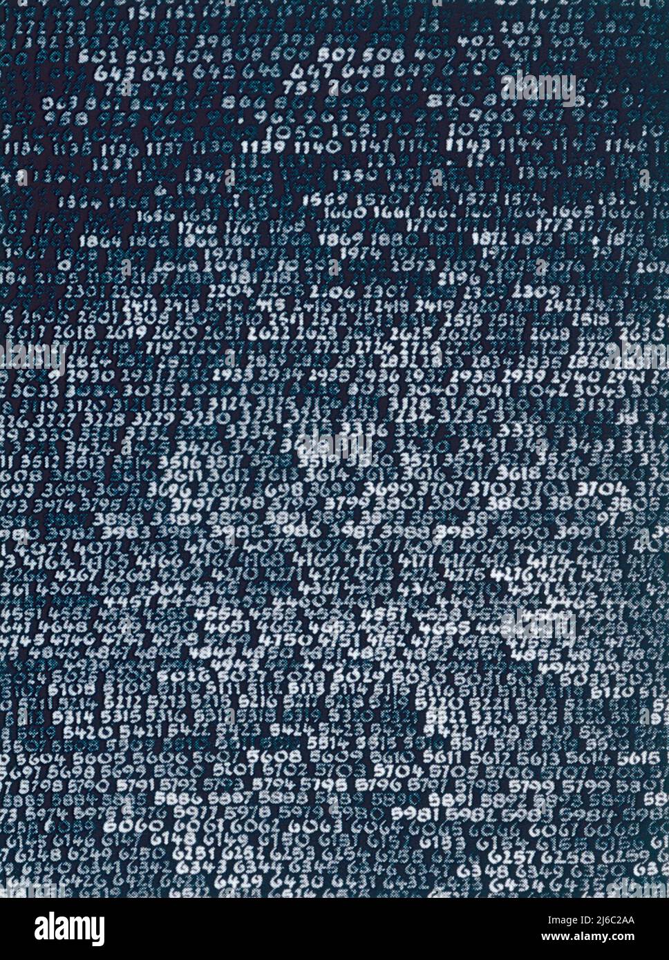 Artwork by French-Polish artist Roman Opalka,1980s Stock Photo - Alamy