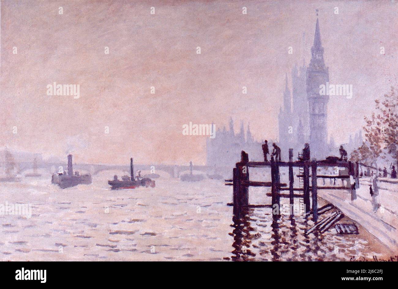 The Thames Below Westminster, painting by French artist Claude Monet ...
