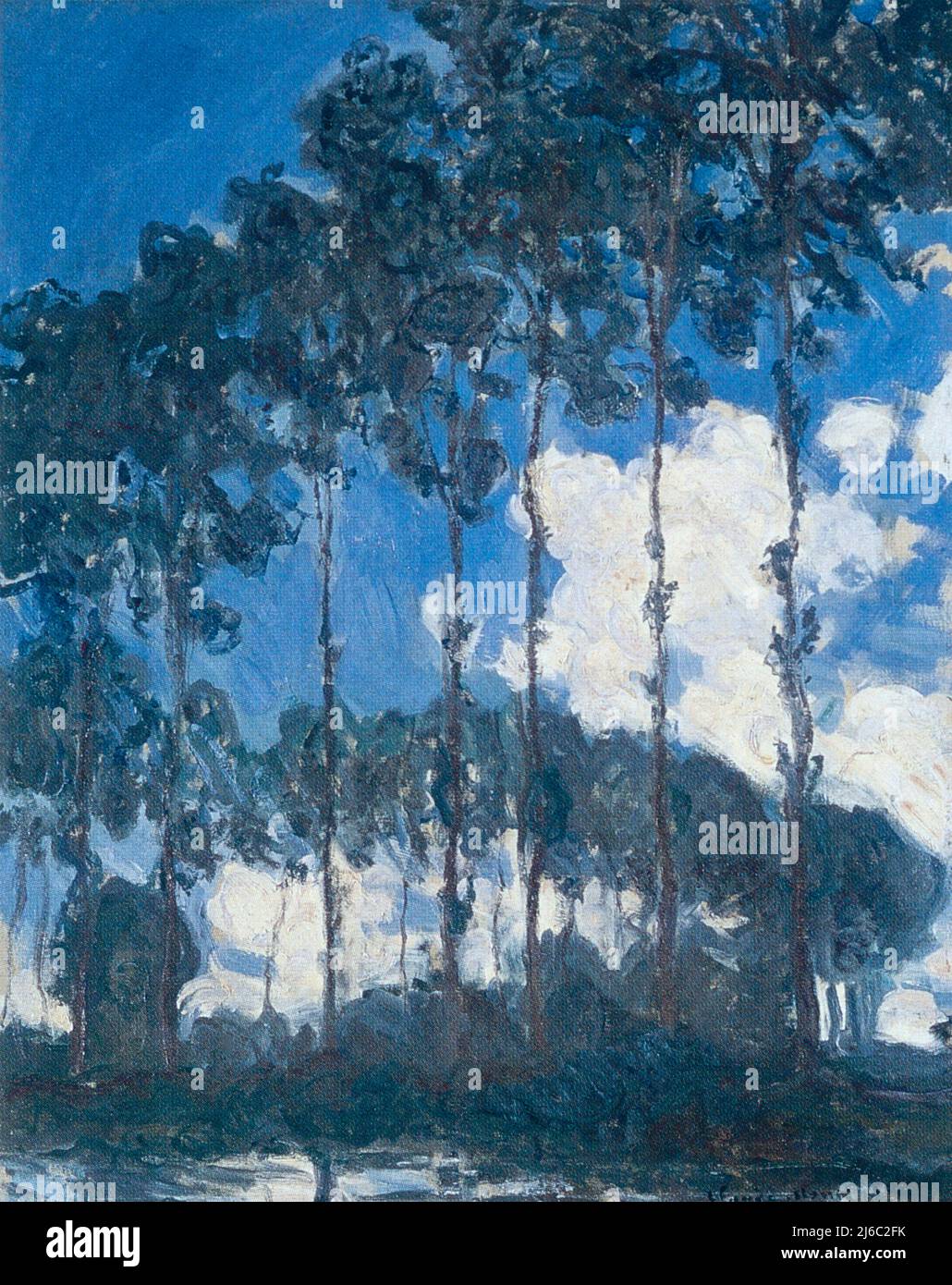 Poplar trees, painting by French artist Claude Monet, 1891 Stock Photo ...