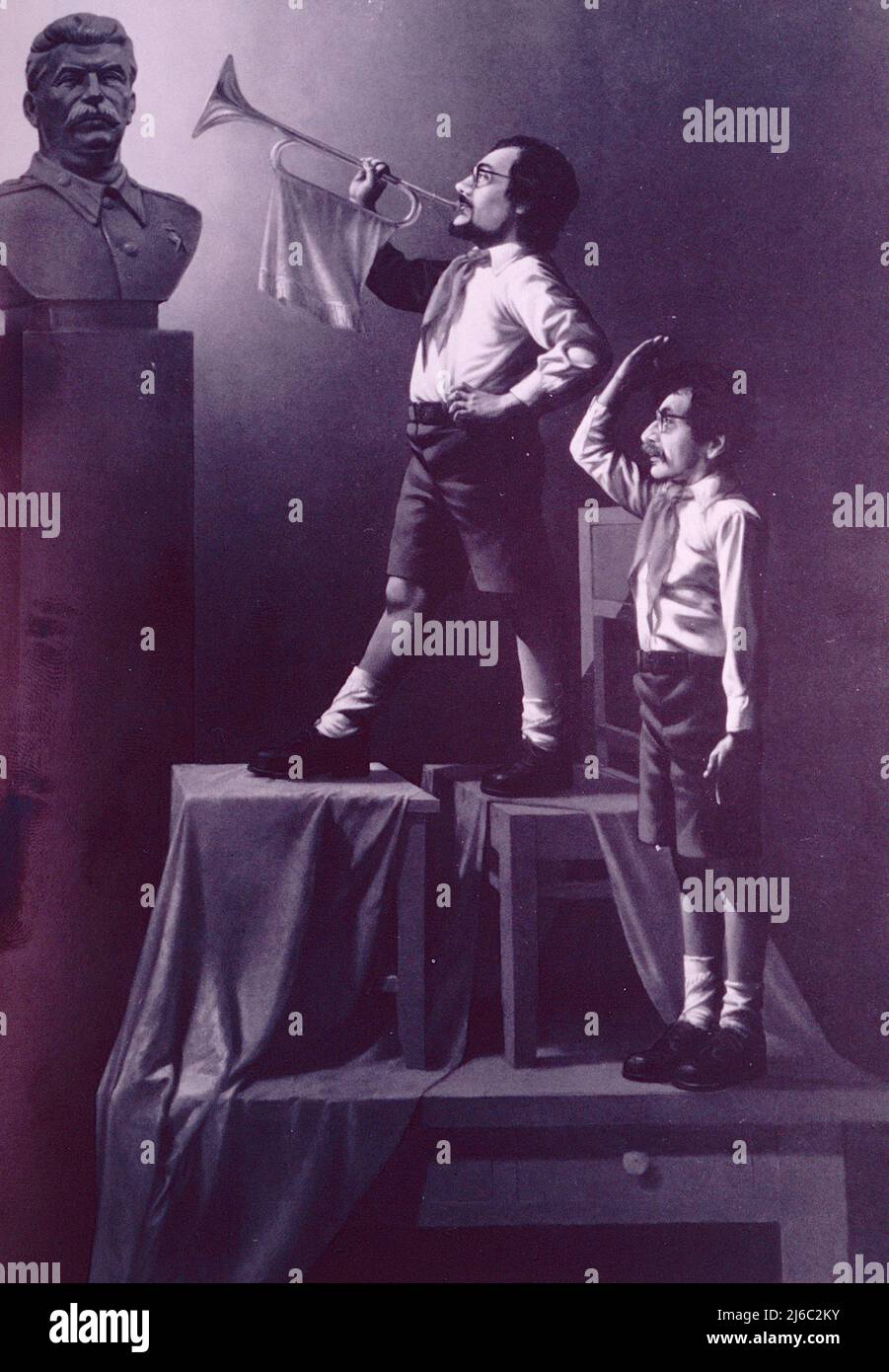 Double self-portrait as Young Pioneers, artwork by Russian artists ...