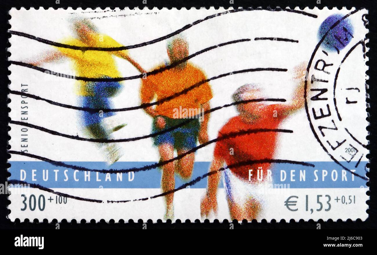 GERMANY - CIRCA 2001: a stamp printed in the Germany shows Sports for ...