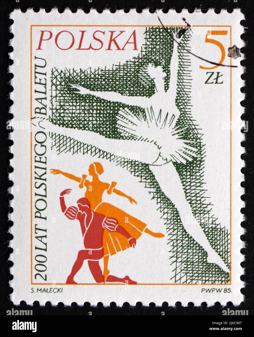 POLAND - CIRCA 1985: a stamp printed in the Poland shows Prima ...