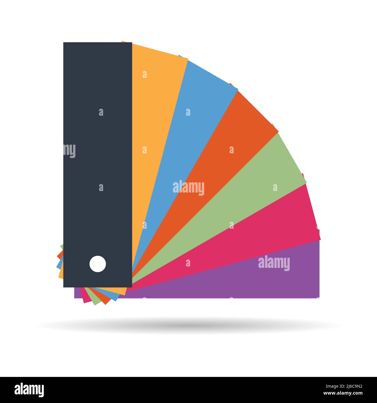 Pantone color icon shadow, colorful graphic catalog symbol, color ...