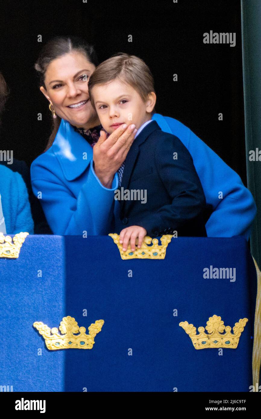 Crown Princess Victoria and Prince Oscar of Sweden during 76th birthday ...