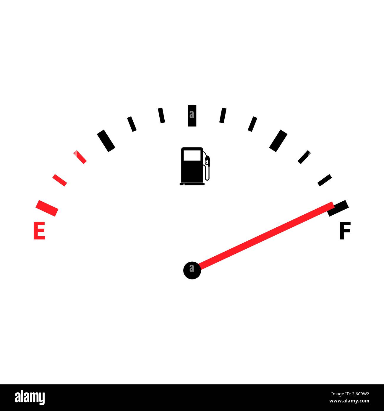 Fuel car indicator icon, gauge petrol automobile meter symbol, control ...