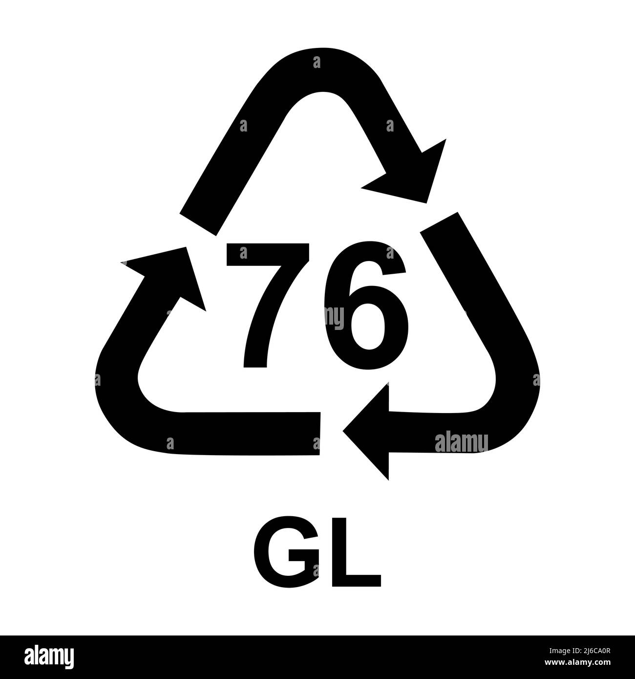 Glass symbol, ecology recycling sign isolated on white background ...