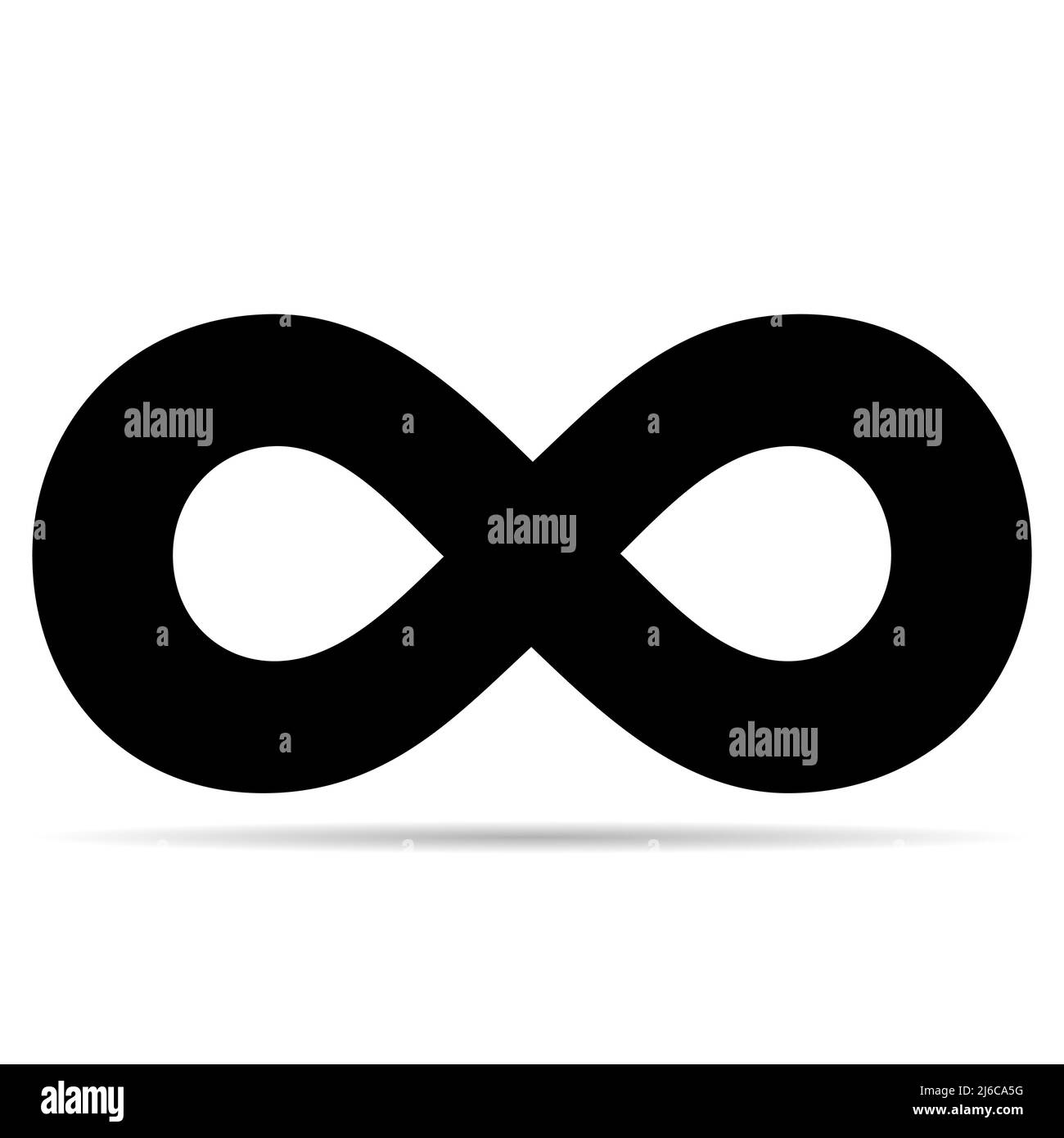 Infinity geometric icon shadow, mathematical tattoo symbol, endless ...