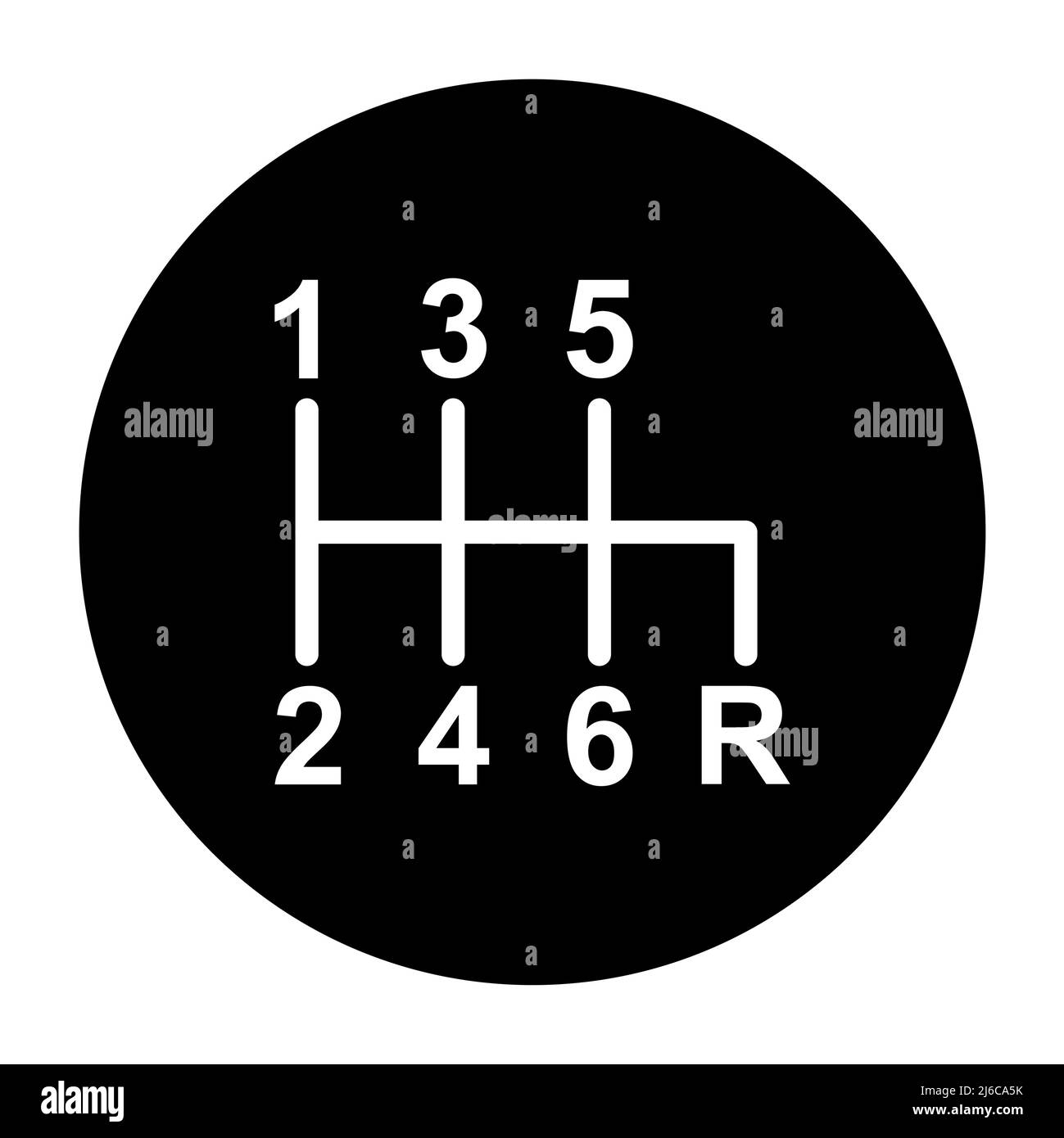 Handle car manual shift lever icon, vehicle gear technology vector ...