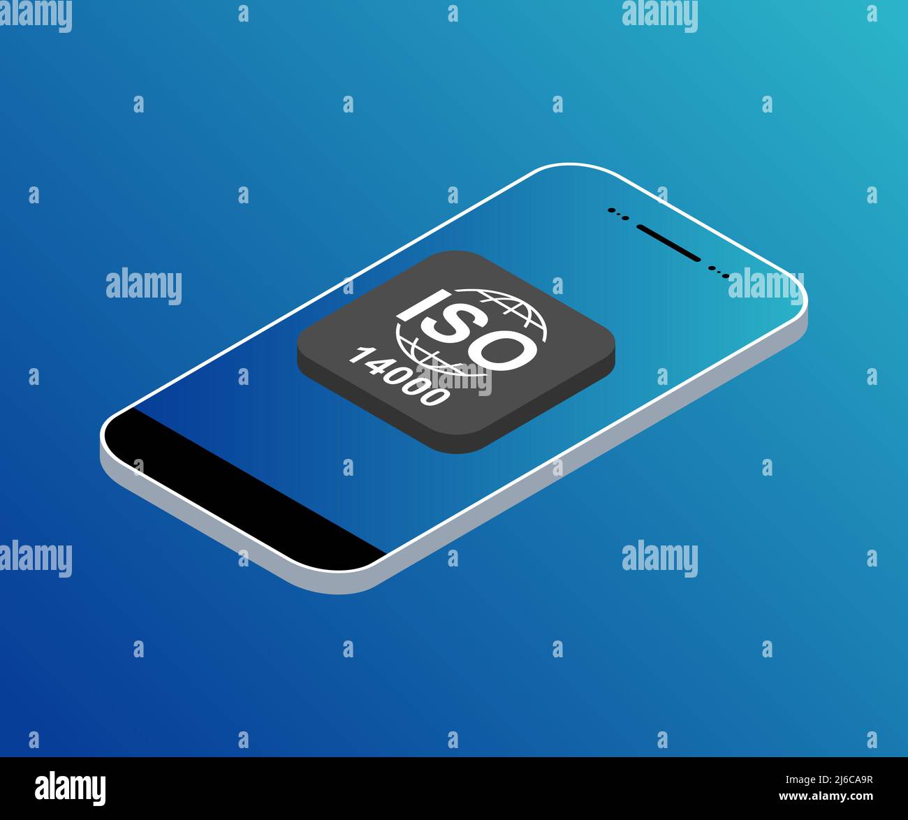 Iso 14000 isometric icon. Environmental Management. Standard quality ...