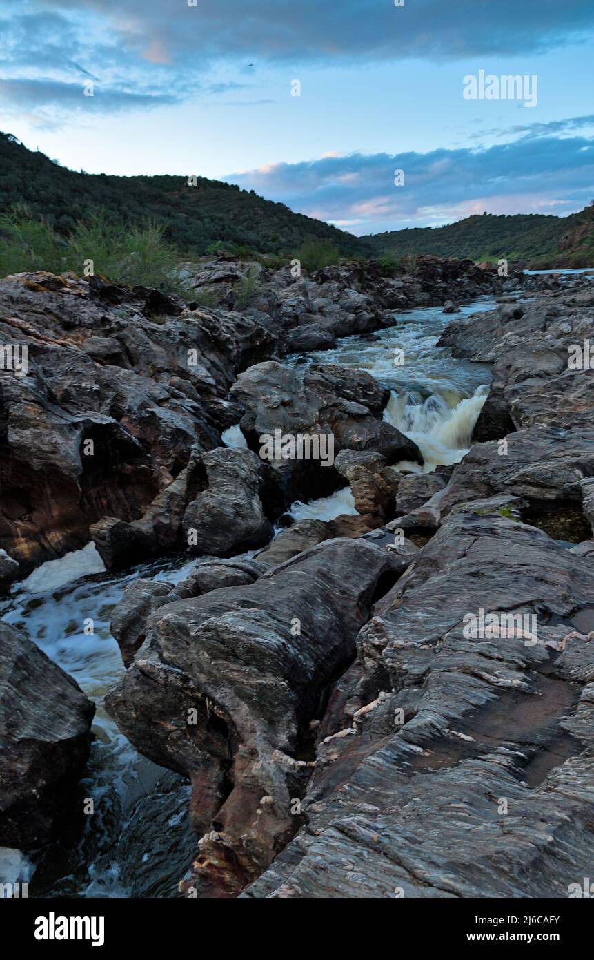 Pulo do Lobo Valley and Guadiana River, site of the famous waterfall in ...