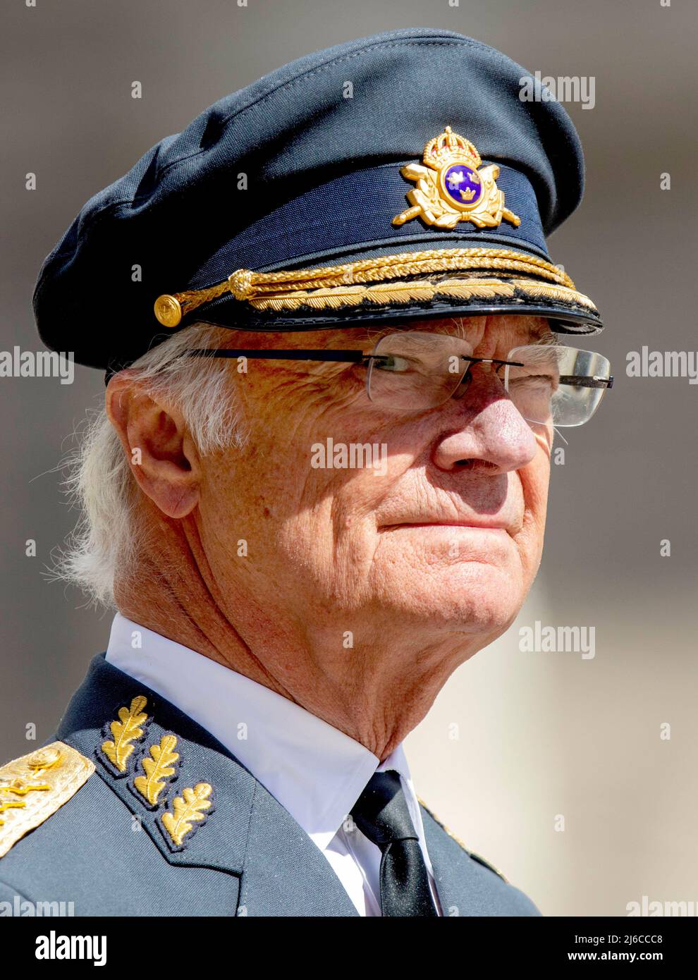 King Carl Gustaf XVI of Sweden at the Royal Palace in Stockholm, on ...