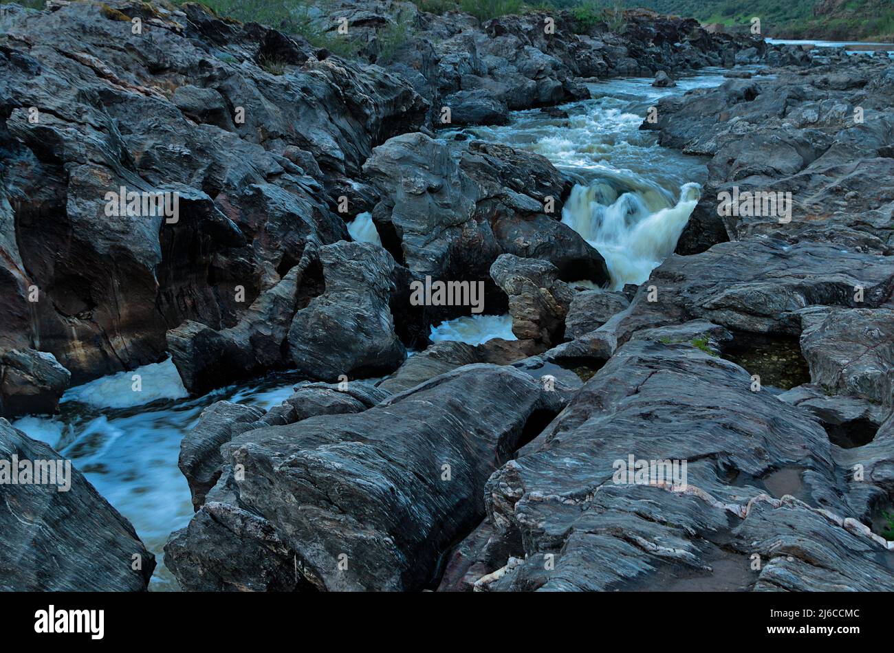 Pulo do Lobo Valley and Guadiana River, site of the famous waterfall in ...