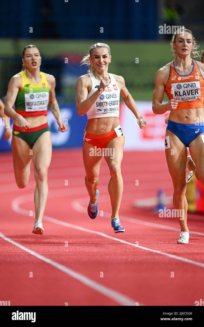 Justyna Swiety Ersetic participating in the Belgrade 2022 World Indoor ...