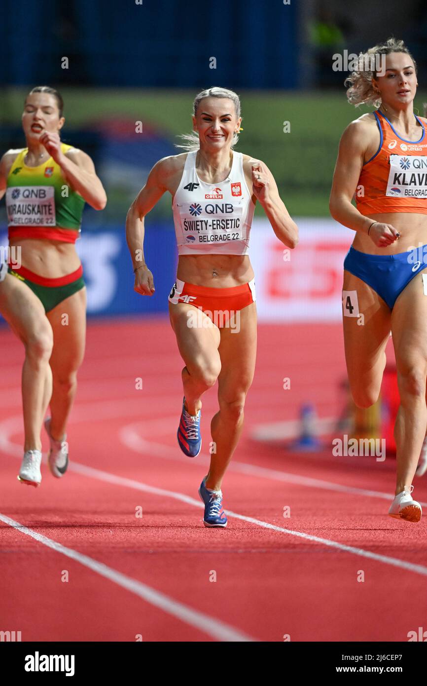 Justyna Swiety Ersetic participating in the Belgrade 2022 World Indoor ...