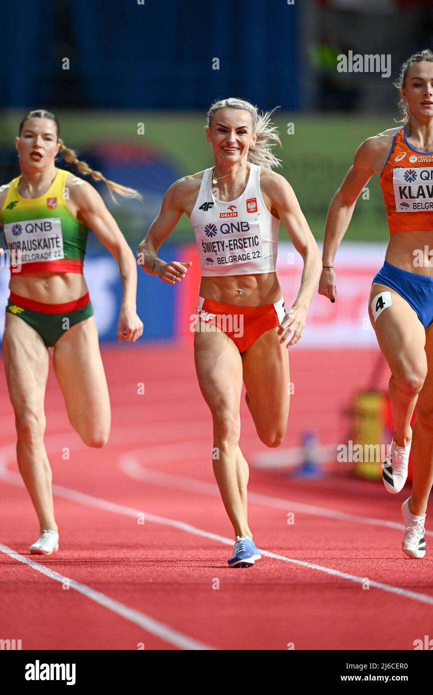 Justyna Swiety Ersetic participating in the Belgrade 2022 World Indoor ...