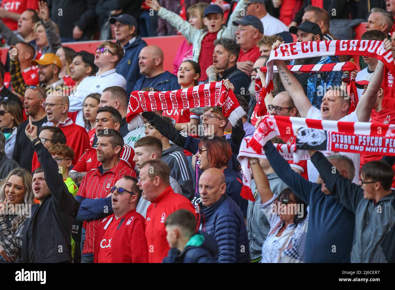 Nottingham Forest fans chanting to the top of their lungs before the ...